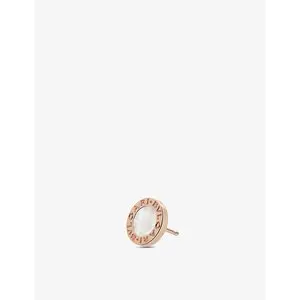 BVLGARI 18ct Mother Of Pearl Stud Earring - Rose Gold