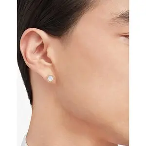 BVLGARI 18ct Mother Of Pearl Stud Earring - Rose Gold