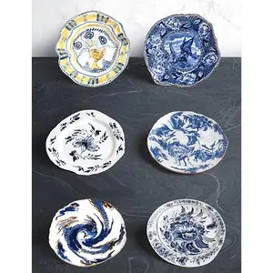 SELETTI Diesel Living With Classics On Acid Blue Chinoiserie Porcelain Dinner Plate 28cm - One-color