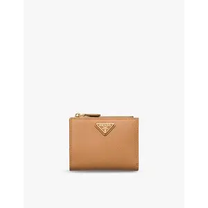 Prada Brand-plaque Small Saffiano Leather Wallet 1 Size Neutral
