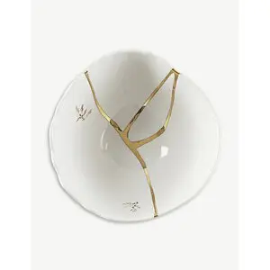 SELETTI Kintsugi N1 Porcelain And 24ct Gold Bowl 15.2cm - One-color
