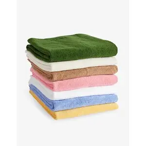 HAY Mono Logo-embossed Cotton Bath Towel - Matcha