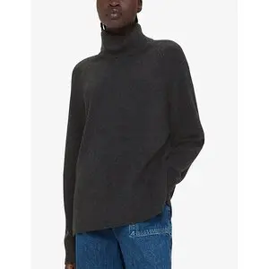 Whistles Relaxed-fit Cashmere Turtleneck Jumper - Grey