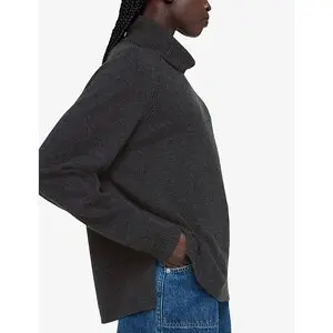 Whistles Relaxed-fit Cashmere Turtleneck Jumper - Grey