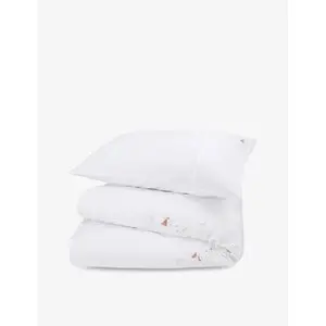THE WHITE COMPANY Enchanted Garden Fairy Cotton Duvet Cover Set - Whitepink