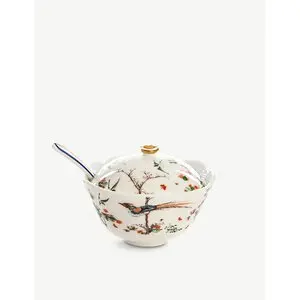 SELETTI Hybrid Maurilia Printed Porcelain Sugar Bowl 12cm - One-color