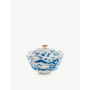 SELETTI Hybrid Maurilia Printed Porcelain Sugar Bowl 12cm - One-color