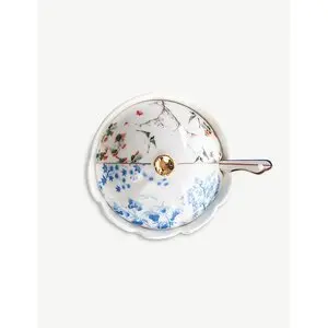 SELETTI Hybrid Maurilia Printed Porcelain Sugar Bowl 12cm - One-color
