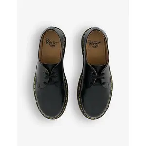 Dr. Martens 3-eyelet Leather Shoes With Chunky Sole - Black Leather
