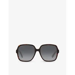 Gucci Gucci GG1189S Rectangle-Frame Sunglasses Brown