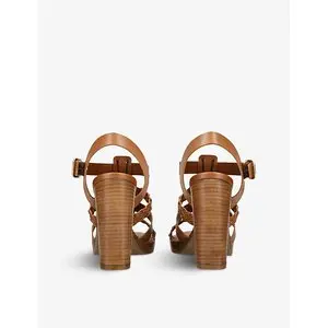 Carvela Woven-strap Heeled Leather Sandals