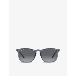 Ray-ban Square-frame Rubberised Sunglasses - Blue