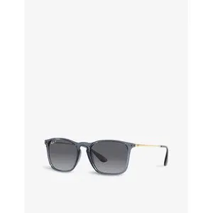 Ray-ban Square-frame Rubberised Sunglasses - Blue