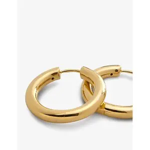 Monica Vinader Essential Click Medium Hoop Earrings - Yellow Gold