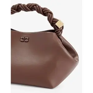 GANNI Small Leather Blend Top-handle Bag - Chocolate Fondant