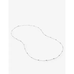 Monica Vinader Orbit Fine Oval Station Necklace - Sterling Silver