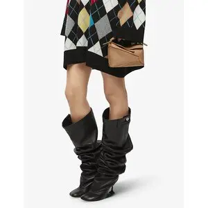 Loewe Puzzle Mini Leather Shoulder Bag - Toffee