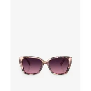 Michael Kors Acadia Rectangle-frame Sunglasses - Pink