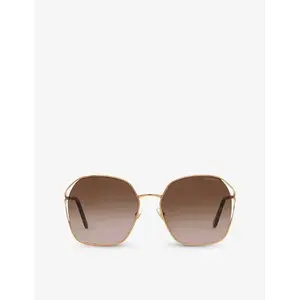 Miu Miu Mu 52ws Square-frame Sunglasses - Gold