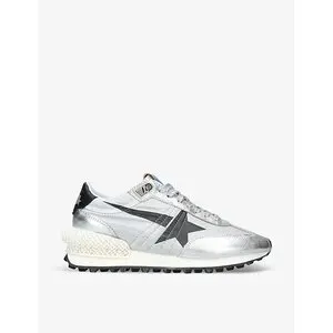 GOLDEN GOOSE Marathon Runner Leather And Mesh Low-top Trainers - Silver Com