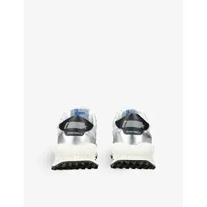 GOLDEN GOOSE Marathon Runner Leather And Mesh Low-top Trainers - Silver Com