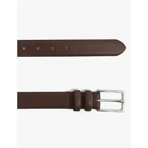 REISS Adjustable-buckle Leather Belt - Tan