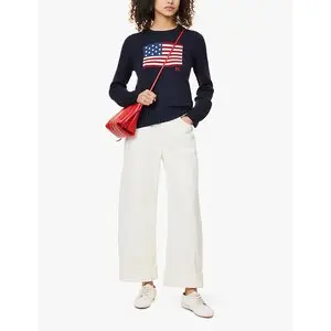 Polo Ralph Lauren American Flag Intarsia Cotton Jumper - Navy