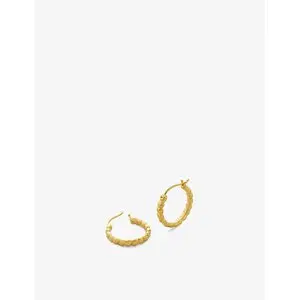 Monica Vinader Nura Teardrop Small Hoop Earrings In 18ct Yellow -plated Vermeil - Gold