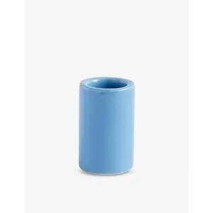 HAY Cylindrical Stoneware Toothbrush Holder - Blue