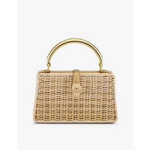 BVLGARI Serpenti Forever Mini Stud-embellished Leather Top-handle Bag