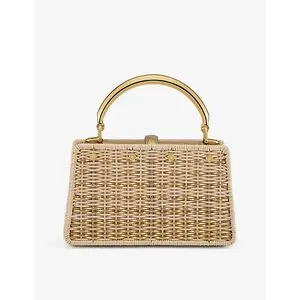 BVLGARI Serpenti Forever Mini Stud-embellished Leather Top-handle Bag