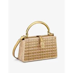 BVLGARI Serpenti Forever Mini Stud-embellished Leather Top-handle Bag