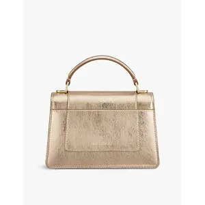 BVLGARI Serpenti Forever Mini Stud-embellished Leather Top-handle Bag