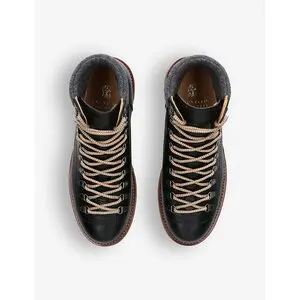 Brunello Cucinelli Chunky-sole Leather Hiking Boots