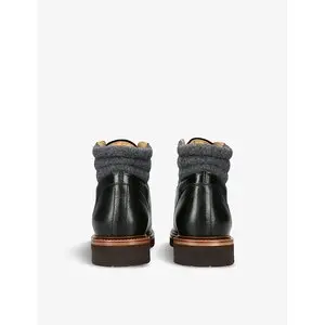 Brunello Cucinelli Chunky-sole Leather Hiking Boots