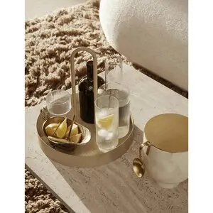 FERM LIVING Ripple Textured Small Glass Carafe Set 500ml - One-color