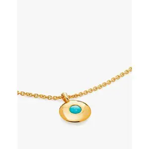 Monica Vinader December Birthstone Turquoise Pendant Necklace - Yellow Gold