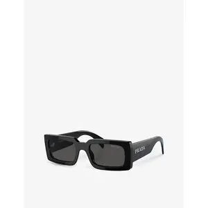 Prada Pr A07s Pillow-frame Sunglasses - Black