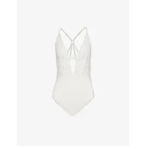 AUBADE Kiss Of Love Plunge-neck Lace Body - Opale