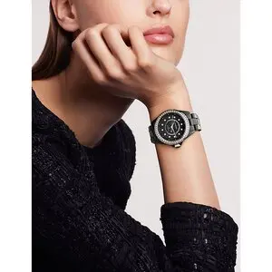 Chanel J12 Ceramic, Steel And Diamond Mechanical Watch