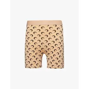 MARINE SERRE Moon-print Stretch-jersey Shorts