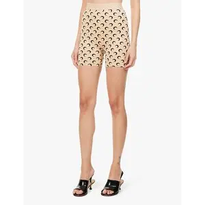 MARINE SERRE Moon-print Stretch-jersey Shorts
