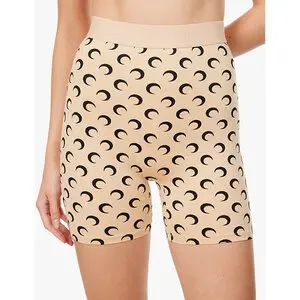 MARINE SERRE Moon-print Stretch-jersey Shorts