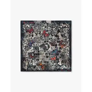 Zadig&Voltaire Blondie Graphic-print Silk Scarf - Ink
