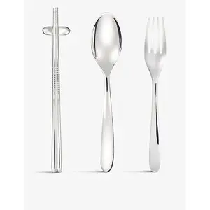 Christofle Mood Asia Silver-plated Stainless-steel Cutlery Set Of 24 - One-color