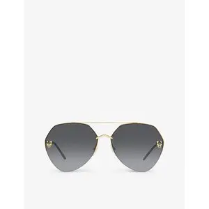 CARTIER Round-frame Metal Sunglasses - Gold