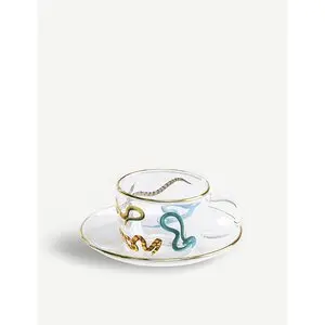 SELETTI Wears Toiletpaper Snakes Printed Glass Coffee Set - One-color