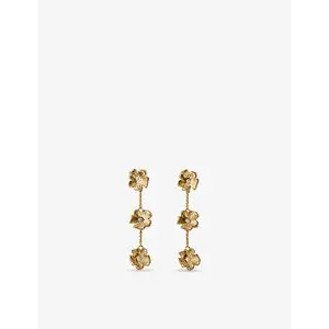 Maje Flower Crystal-embellished Earrings - Gold