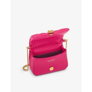BVLGARI Serpenti Cabochon Mini Leather Shoulder Bag - Fuchsia