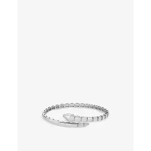 BVLGARI Serpenti Viper 18ct White-gold Bangle Bracelet - White Gold